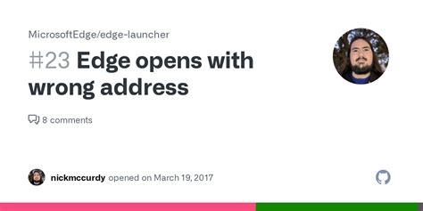 Edge Opens With Wrong Address Issue 23 MicrosoftEdge Edge Launcher GitHub