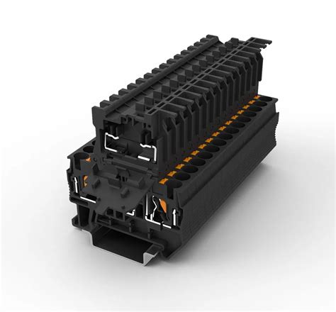 Sttb 4 Pt Led24 Feed Through Push In Connection Fuse Terminal Block China Push In Terminal