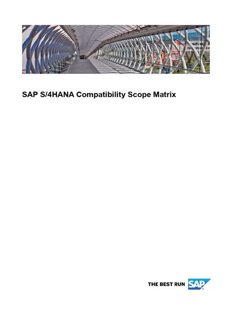 Sap S4hana Compatibility Scope Matrix Pdf Business