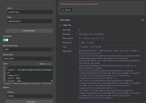 Json Parameter Needs To Be Valid Json Beginner Questions N8n
