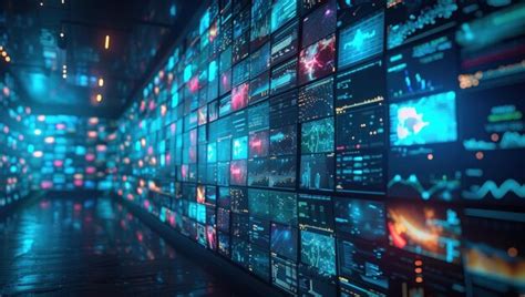 Data Visualization Wall Premium Ai Generated Image