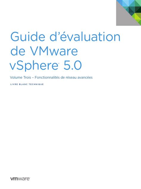 Vmware Vsphere Evaluation Guide 3 Advanced Networking Pdf Vmware Informatique