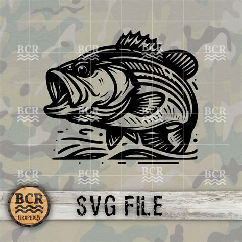 Largemouth Bass Svg Bass Fishing Svg Largemouth Bass Digital Download