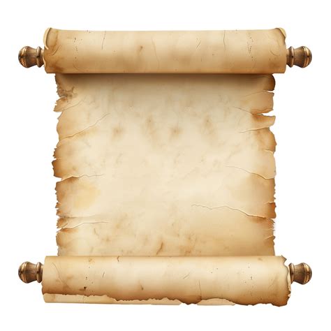Ancient Parchment Scroll Blank Template Aged Paper Background 55215589 Png