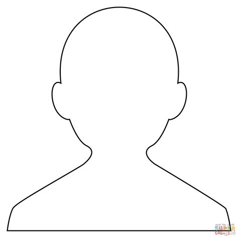 Bust In Silhouette Coloring Page Free Printable Coloring Pages