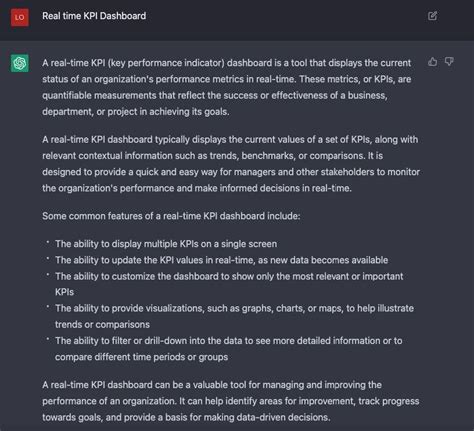 Searcher Log On Linkedin Ask Openai For What Is Real Time Kpi Dashboard