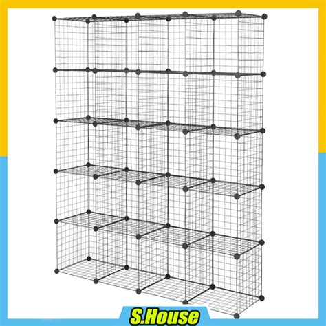 Cubes Grid Storage Box Wire Connector Extension Self DIY Cube Cabinet Kiub Papan Penyambung
