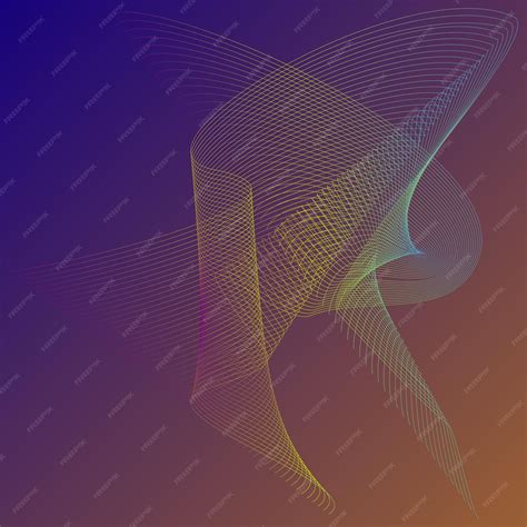 Premium Vector Abstract Line Effect Background Design Vector Colorful