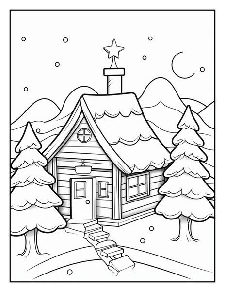 129 Christmas Coloring Pages Scenes By Northpolechristmas