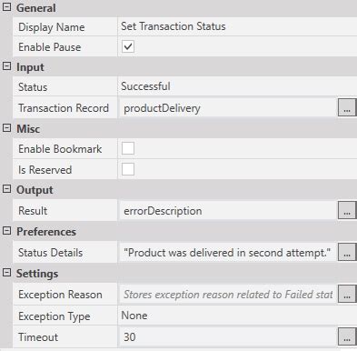 Set Transaction Status