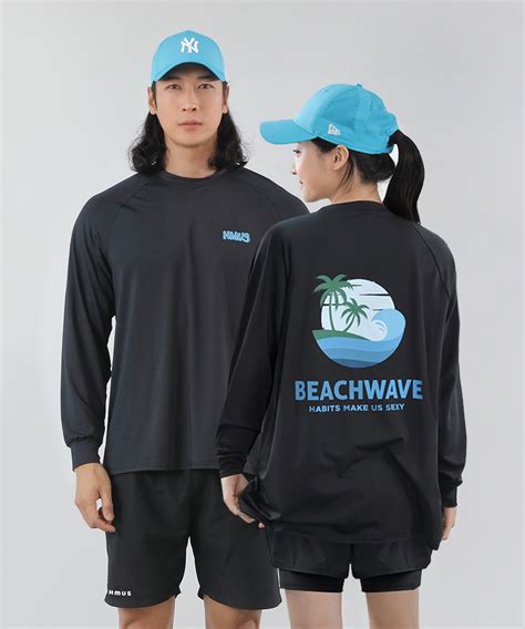 에이치머스 커플 여자 남자 긴팔 오버핏 래쉬가드 세트 빅사이즈 수영복 상의 레깅스 반바지 하의 비치웨어 휴양지 바캉스룩 501 502