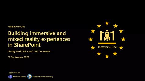 Building Immersive And Mixed Reality Experiences In Sharepoint Metaverse One Pptx