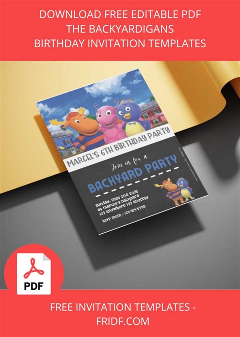Free Pdf Invitation The Backyardigans Birthday Invitation Templates