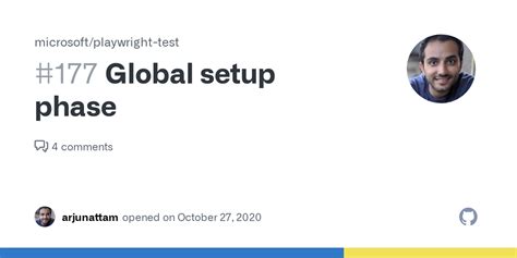 Global Setup Phase · Issue 177 · Microsoftplaywright Test · Github