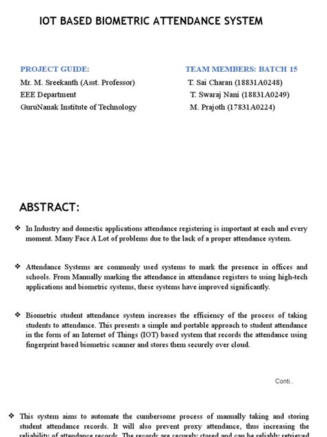 Iot Based Biometric Attendance System Pdf Battery Charger