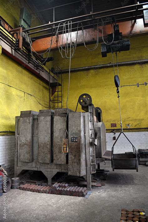 Interior Of A Metal Foundry Layout Of A Foundry With Steel Furnaces