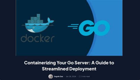 How To Containerize Your Ml Model Go Or Nodejs App Sagnik Das