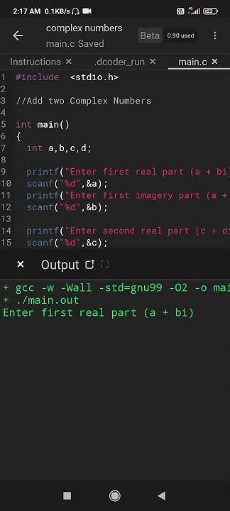 Add Two Complex Numbers C Language Youtube