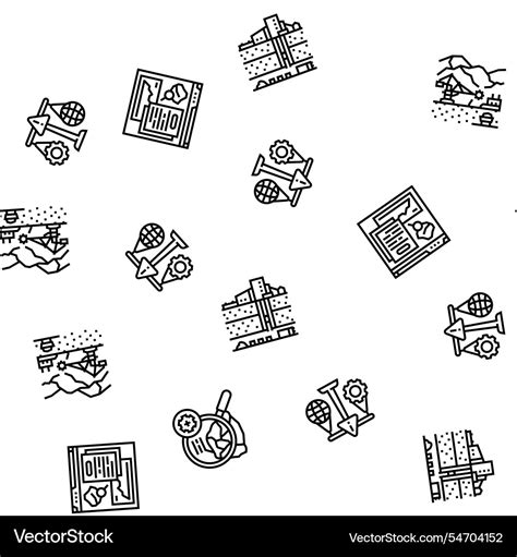 Mining Engineer Geology Seamless Pattern Vector Image