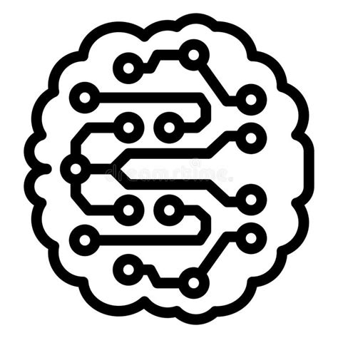Neural Net Cloud Line Icon Neural Network Concept Vector Graphics