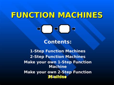 Function Machines Powerpoint 1 Step And 2 Step Teaching Resources
