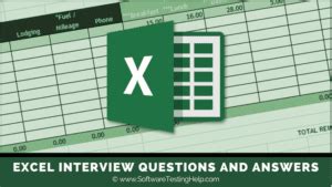 Most Common Microsoft Excel Interview Questions Answers