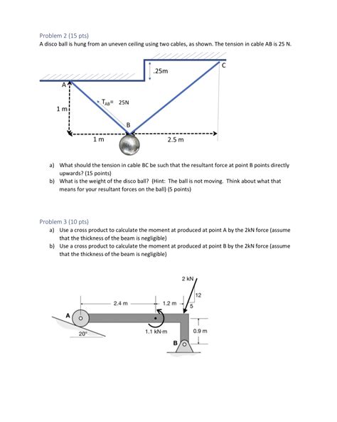 Solved Problem 2 15 Pts A Disco Ball Is Hung From An Chegg Com