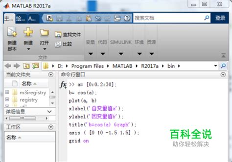 MATLAB绘图添加标题标签网格线和设置轴刻度 百科全说