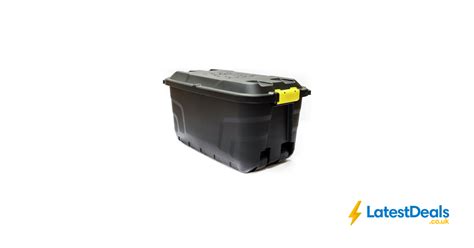 Strata 110l Heavy Duty Wheeled Plastic Storage Trunk Black £13 50 At Argos