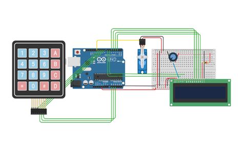Circuit Design Password Door Lock Tinkercad