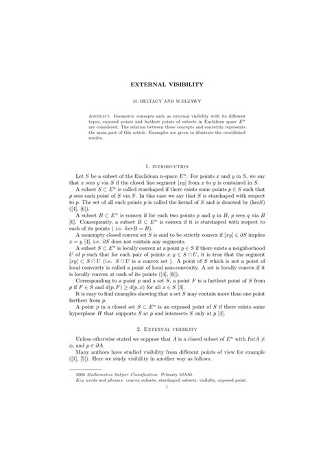 Pdf External Visibility