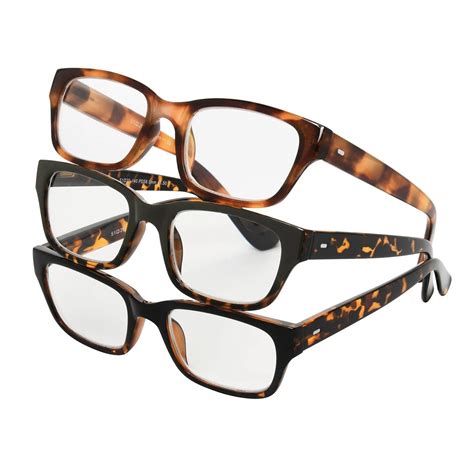 Rectangular Reading Glasses 3 Pack 200 Vipoutlet