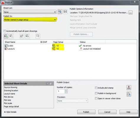Publish Issue Autocad Drawing Management And Output Autocad Forums