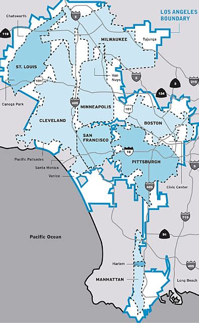 Experiencing Los Angeles How Many Major Us Cities Can Fit Inside Los