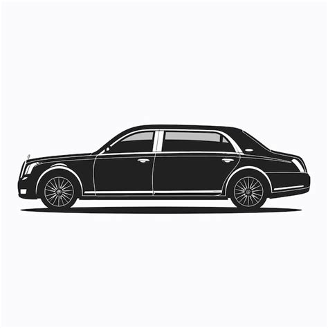 Premium Vector Black Limo Iconluxury Limousine Car