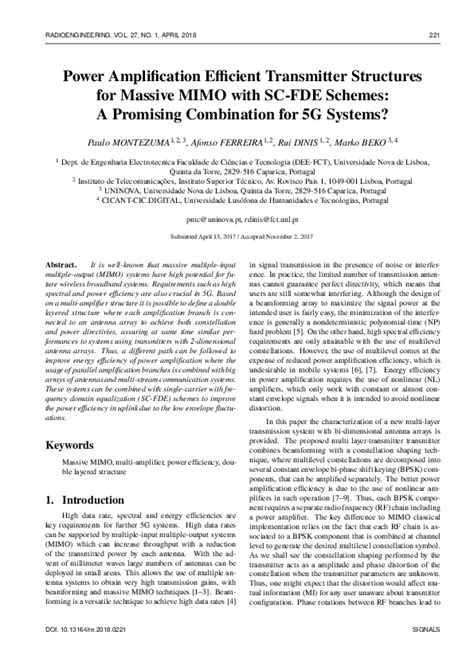 pdf power amplification efficient transmitter structures for massive