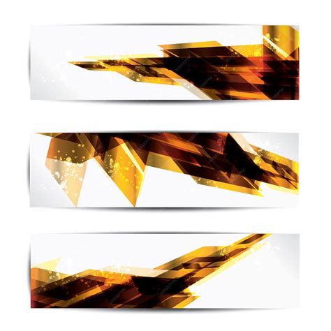 Premium Vector Set Of Abstract Colorful Web Headers And Cards