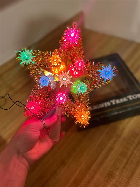 Light Up Gold Rainbow Tree Topper With Detail Gems Tree Topper Accent