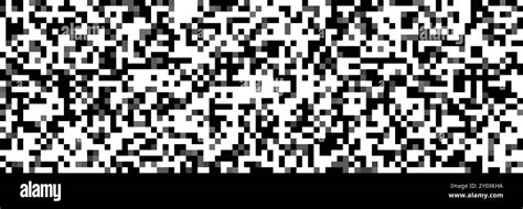 Qr Code Seamless Background With Square Pixel Irregular Texture Abstract Vector Binary Bw Bg