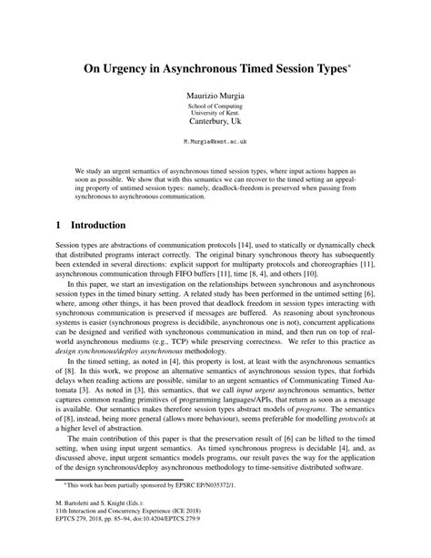 pdf on urgency in asynchronous timed session types