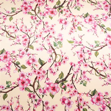 Floral Pure Double Silk Crêpe Fabric