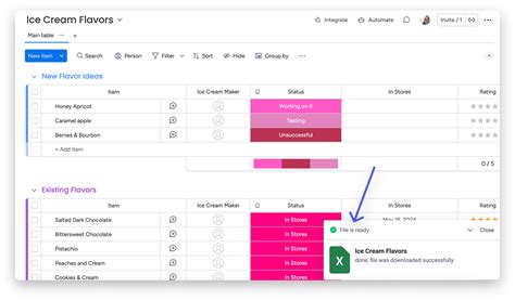 Export From Monday To Excel Support