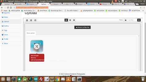 Php Responsive File Manager Memory Limit Error Stack Overflow