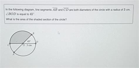Solved In The Following Diagram Line Segments AB And CD Are Chegg