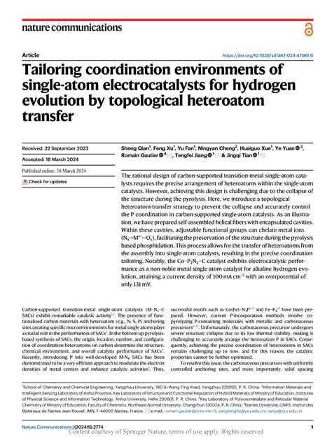 Pdf Tailoring Coordination Environments Of Single Atom