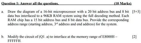 question 1 answer all the questions 10 marks a draw the diagram of