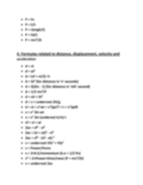 Solution Mcat Physics Formulas Studypool