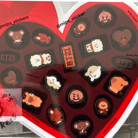 Bt21 Stickers Etsy