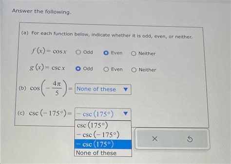 solved answer the following a ﻿for each function below