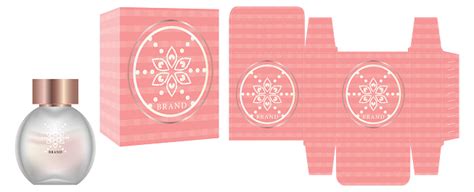 포장 디자인 분홍색 호화 스러운 상자 템플릿과 모형 상자 삽화 벡터를 가진 향수 또는 화장 용 콘테이너에 상표 개념에 대한 스톡 벡터 아트 및 기타 이미지 Istock